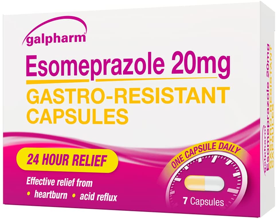 Buy galpharm esomeprazole 20mg capsules 7 caps Online